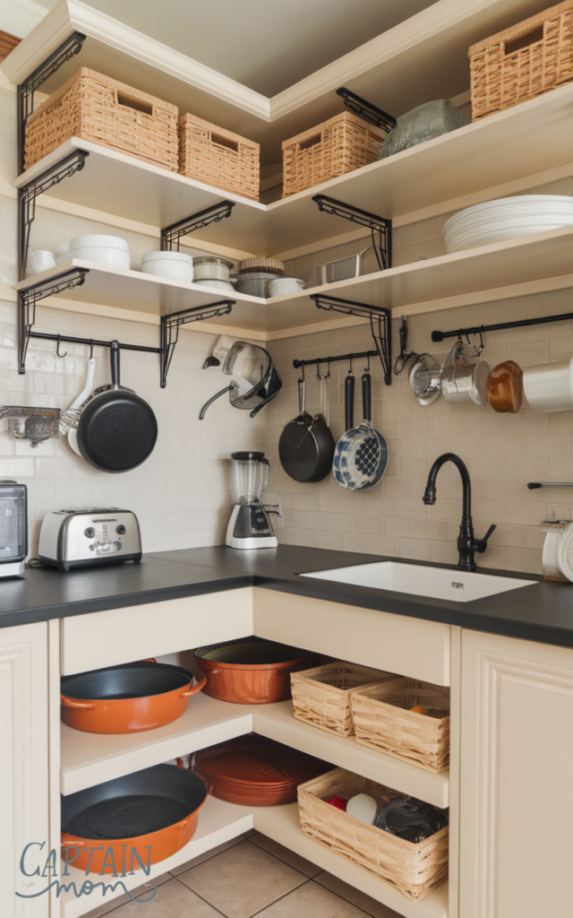 Kitchen storage ideas for small kitchens - Captain Mom